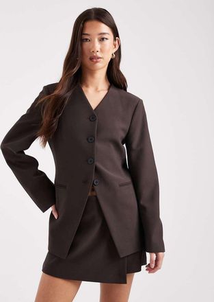 Only Blazer structur&eacute; densemble - Marron-Brown
