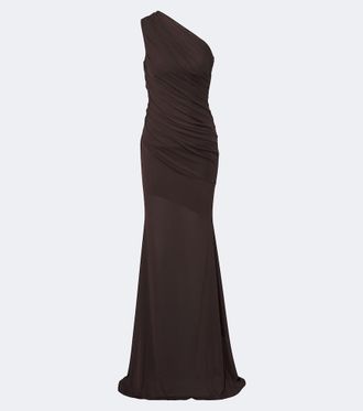 Alex Perry Robe longue asym&eacute;trique