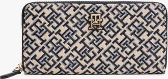 Tommy Hilfiger Portefeuille zipp&eacute; en jacquard &agrave; monogramme