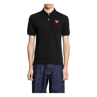 Comme Des Garçons Homme, Tops, Noir, Taille: S T-shirt Tricoté Emblème Rouge