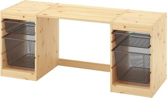 IKEA TROFAST Schreibtisch mit Netzdrahtk&ouml;rben
