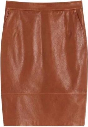 Max Mara Femme, Jupes, Brun, Taille: 38 FR Papaile Leather Skirt