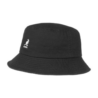 Kangol unisex, Accessoires, Noir, Taille: M Chapeau Seau en Coton Noir Lav&eacute;