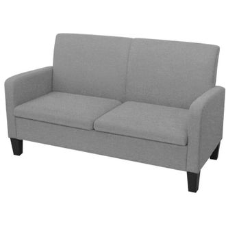 vidaXL Vidaxl - Canap&eacute; &agrave; 2 places 135 x 65 x 76 cm Gris clair