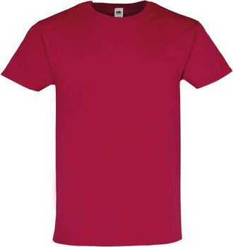 Fruit Of The Loom Iconic 195 Ringspun Premium T | T-Shirt Herren & Damen - 100% Baumwolle, 190-195 g/m&sup2;, hochwertig & weich, ideal f&uuml;r Druck & Alltag | Farbe: Cranberry