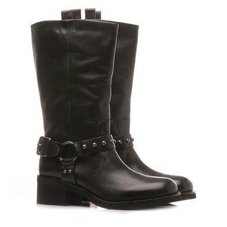 Emanuelle Vee Emanu&eacute;lle Vee, 432M-515, Botte Haute, Mode Mode Cuir (Tac 5 cm), Noir, 39 EU