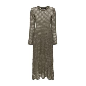 Federica Tosi Langarm Kleid - - Dresses - Damen - Gr&uuml;n - M