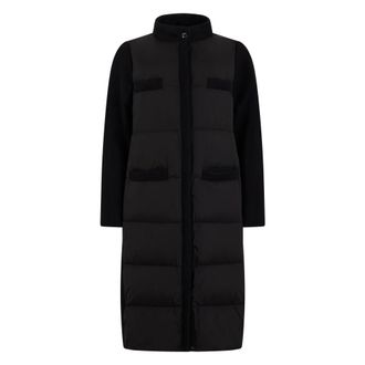 Moorer Lange Jacke mit Taschen - - Coats - Damen - Schwarzk - XL