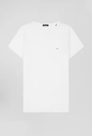 Eden Park T-shirt Femme Manches Courtes En Coton Blanc Coupe Regular