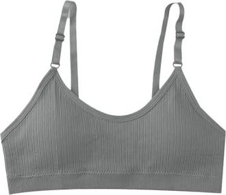 Generic Ensemble de sous-v&ecirc;tements sexy avec soutien-gorge de sport avec rembourrage de poitrine, sans couture, sans anneau en acier, bandouli&egrave;re r&eacute;glable, so