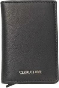 Cerruti Homme, Accessoires, Noir, Taille: ONE Size Portefeuille en cuir de veau avec plusieurs fentes pour cartes