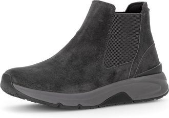 Gabor Damen Chelsea Boots, Frauen Stiefeletten,halbstiefel,Kurzstiefel,uebergangsschuhe,uebergangsstiefel,flach,Dark-Grey (Micro),38.5 EU / 5.5 UK