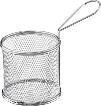 Westmark Servierkörbchen/Pommes-frites-Korb, rund, Füllvolumen: ø 9 x 13 cm, Rostfreier Edelstahl, Tapas + Friends, Silber, 69122270