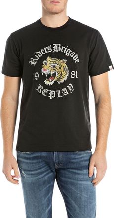 Replay Herren M3222 T-Shirt, 098 Black, 56