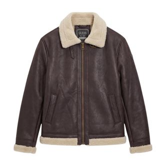 Guess Shearling-Jacke - - Jackets - Herren - Braun - L