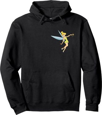 Disney Tinker Bell Neverland Fairy Classic Pose Pocket Logo Pullover Hoodie