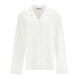 Miu Miu Damen, Blusen & Hemden, Wei&szlig;, SGr&ouml;&szlig;e
