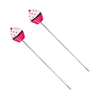 Aboofan 2 St&uuml;ck Edelstahl Kuchen Tester Nadel mit Liebe Punkt Muster Langlebige Backhilfe f&uuml;r Kuchen Muffins Brot Antihaftbeschichtet Leicht zu Reinigen zum B