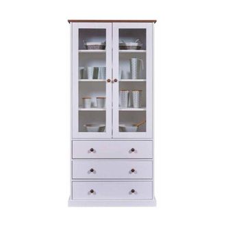 Paris Prix Vaisselier 2 Portes & 3 Tiroirs Takao 190cm Blanc