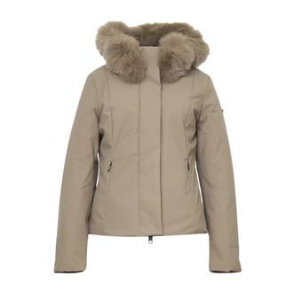 RefrigiWear Femme, Vestes, Gris, Taille: 40 FR Veste en tissu avec fourrure