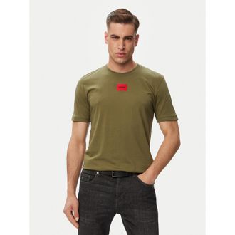 HUGO BOSS T-Shirt Diragolino212 50447978 Khakifarben Regular Fit