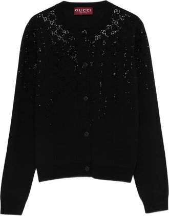 Gucci embellished button knitwear - Schwarz