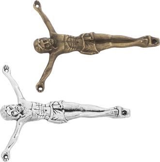 BESPORTBLE Levemolo 2 St&uuml;ck Teiliges Kreuzanh&auml;nger Robustem Legierungsmetall Gro&szlig;er Antiker Jesus-Kreuz-Charme f&uuml;r Herren Vielseitig f&uuml;r Halsketten Armb&auml;nder und