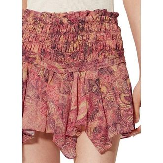 Isabel Marant Jupe courte Ceiva &agrave; volants en soie