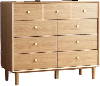 Generic Aufbewahrungsschrank Massivholz Schubladenschrank, nordischer Stil Aufbewahrungsschrank f&uuml;r Schlafzimmer Wohnzimmer (Farbe: 120x42x100cm 9 Schubladen)