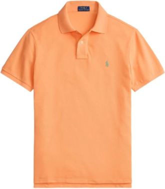 Ralph Lauren Homme, Tops, Orange, Taille: XL Polo en coton piqu&eacute;