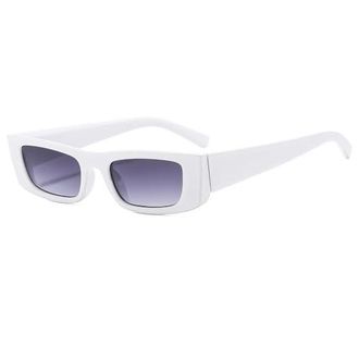 Generic Lunettes De Soleil Carr&eacute;es &Agrave; Petite Monture For Hommes, For Le Sport, Les Vacances En Plein Air(White)