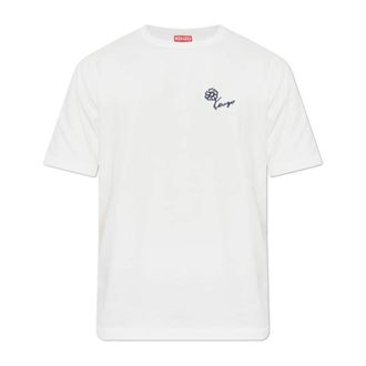 Kenzo Tulpenbesticktes T-Shirt - - Tops - Herren - Wei&szlig; - M