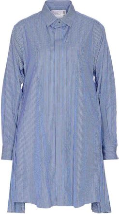 sacai Robe Au Genou - Bleu