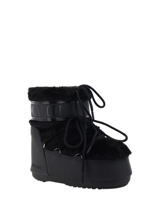 Moon Boot Womens Icon Low Faux Fur Boots Black Polyamide