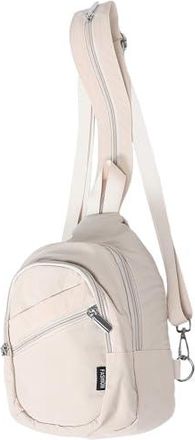 PartyKindom GLEAVI Paquet &agrave; Dos Bandouli&egrave;re Femme Mini en Nylon L&eacute;ger Beige Paquet D&eacute;contract&eacute; Polyvalent pour Sorties Voyages et Shopping Petit Multifonction Com