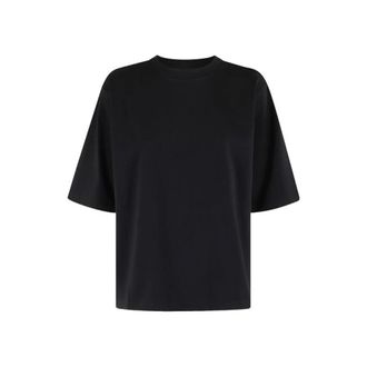 R&oacute;he Femme, Tops, Noir, Taille: 38 FR T-shirt oversize en coton