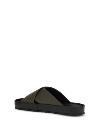 Fendi Double Slide Sandals - Green