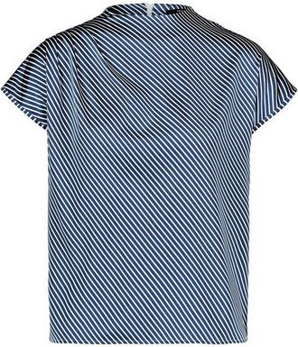 Zero Satinbluse Damen mit Kragen