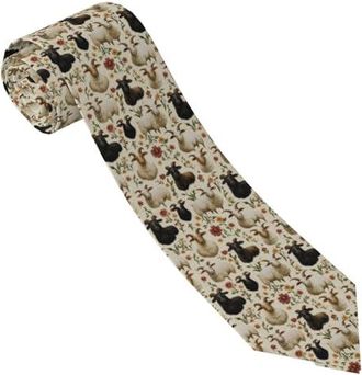 Generic Cravates Homme Imprim&eacute; Ch&egrave;vres Et Fleurs Tendance Necktie &Eacute;troit Cravate DAffaires Pour F&ecirc;te &Eacute;v&eacute;nements Remise De Dipl&ocirc;me