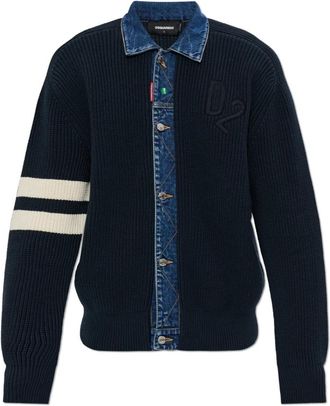 Dsquared2 Homme, Pulls, Bleu, Taille: L Logo Cardigan