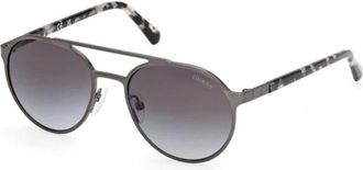 Guess Homme, Accessoires, Gris, Taille: 52 MM Round Lunettes de soleil