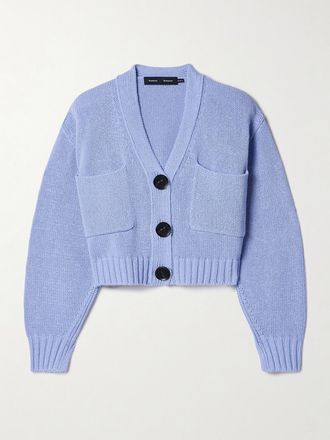 Proenza Schouler Sofia Verkürzter Cardigan Aus Einer Baumwollmischung - Blau