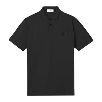 Stone Island Homme, Tops, Noir, Taille: XL Polo Piqu&eacute; Coton 50/2