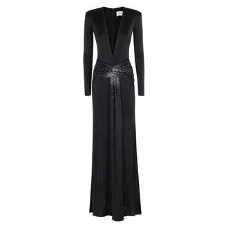 New Arrivals Azure Maxikleid - - Dresses - Damen - Schwarzk - S