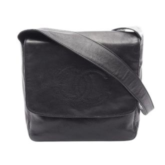 Chanel Sac bandouli&egrave;re Pre-owned Coco Mark en cuir dagneau - Femme - Pre-owned - Noir - Taille: ONE Size