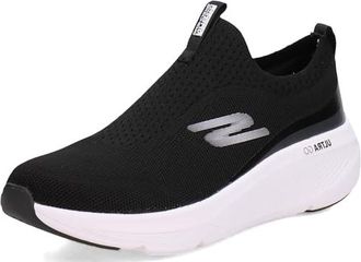 Skechers Femme Go Run Elevate-Hot Streak Basket, Noir/Blanc, 38.5 EU