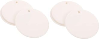 Artibetter 6 STK Anh&auml;nger Aus Keramik Keramikhandwerk Keramikornamentrohlinge Keramikscheiben-Ornament Sublimationsornament Aus Porzellan B&uuml;ro Wei&szlig; Multifunktion