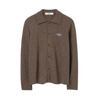 S&eacute;fr Strickhemd - - Knitwear - Herren - Braun - M