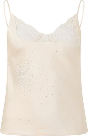 Giuseppe Di Morabito Femme, Blouses et Chemises, Beige, Taille: 34 FR Haut Orn&eacute; de D&eacute;tails en Dentelle