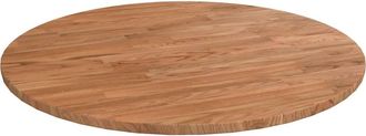Generico Rund Tischplatte aus Eiche 50x1,5 cm Hellbraun, Massivholz Schreibtischplatte Zeichentisch f&uuml;r DIY Couchtisch Klapptisch Basteltisch im Wohnzimmer B&uuml;r